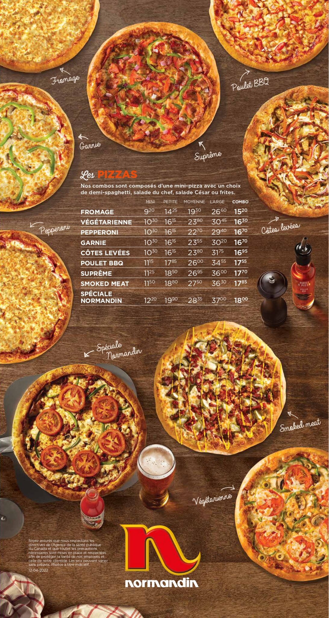Normandin Menu Prix Québec