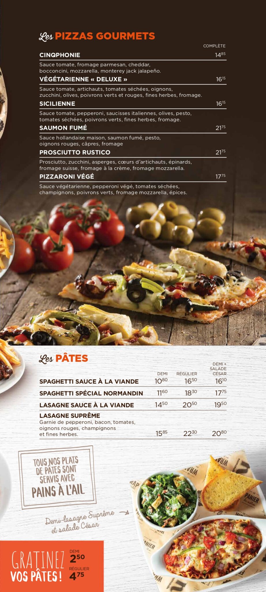 Normandin Menu Prix Québec